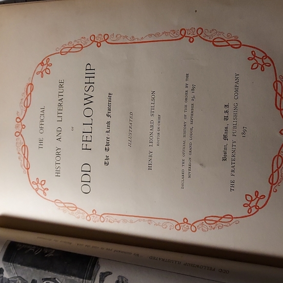 Vintage 1897 IOOF History Book | Accents | Vintage 897 History Of Odd ...